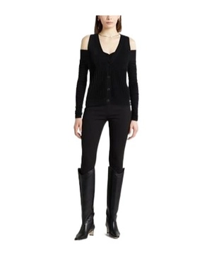 Max Mara V-neck Sleeveless Ribbed Knit Vest