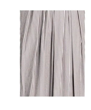 Brunello Cucinelli Pleated Vertical-stripe High-waist Midi Skirt
