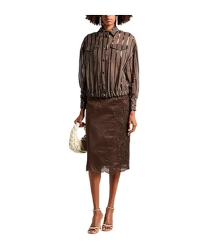 Brunello Cucinelli Sequined Single-breasted Jacket