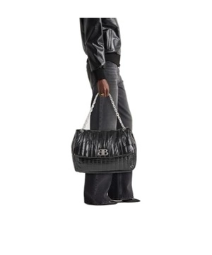 Balenciaga Large Solid Quilted Flap Bag