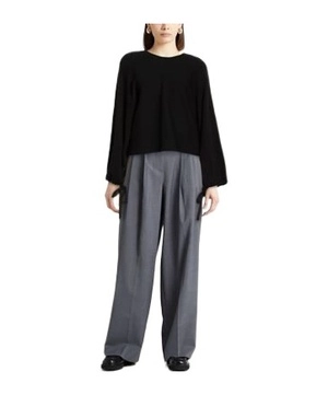 Max Mara Cropped Round-neck Top - Black