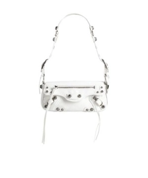 Balenciaga Leather Baguette Bag - White