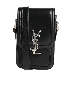 Saint Laurent Plain Colour Cross-body Bags - Black
