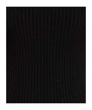 Max Mara Ribbed Turtleneck Knit Top - Black