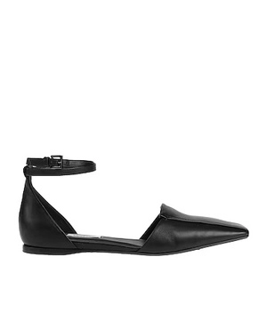 Max Mara Plain Colour Ballet Flats - Black