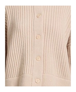 Max Mara High-neck Ribbed Knit Cardigan