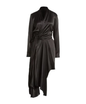 Balenciaga Satin Flare Dress