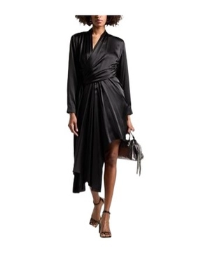 Balenciaga Satin Flare Dress