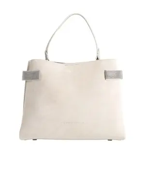 Brunello Cucinelli Large Suede Tote Bag - Grey