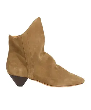 Isabel Marant Étoile Stylish Round-toe Cone Heel Ankle Boots - Brown
