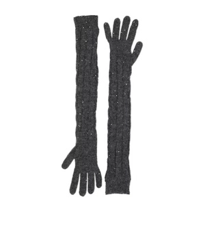 Brunello Cucinelli Knit Sequin Gloves
