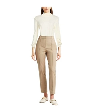 Max Mara Solid Lightweight Cashmere Knit Top - White