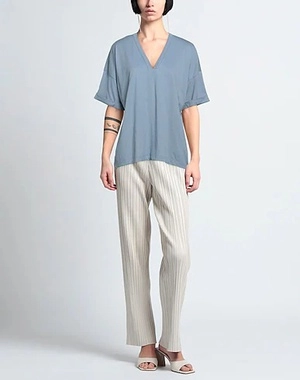 Brunello Cucinelli Solid Color V-neck Short-sleeve T-shirt