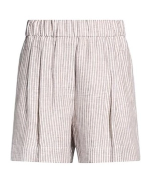 Brunello Cucinelli High Waist Elastic Striped Shorts