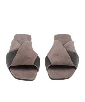 Brunello Cucinelli Versatile Fashion Square-toe Flat Sandals