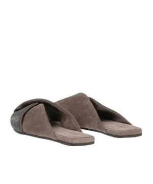 Brunello Cucinelli Versatile Fashion Square-toe Flat Sandals