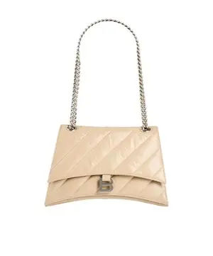 Balenciaga Solid Color Leather Flap Bag