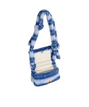 Marni Striped Fuzzy Shoulder Bag