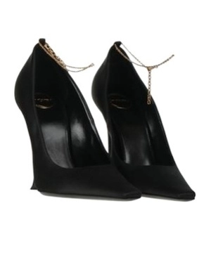 Saint Laurent Satin Stiletto Heel Pumps