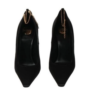 Saint Laurent Satin Stiletto Heel Pumps