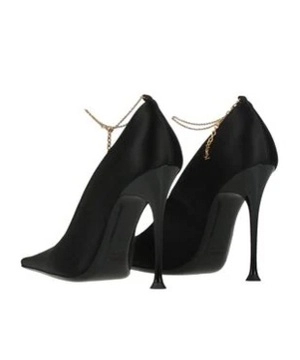 Saint Laurent Satin Stiletto Heel Pumps
