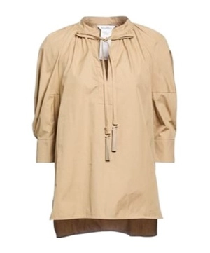 Max Mara Stand-collar Three-quarter Sleeve Blouse - Nude