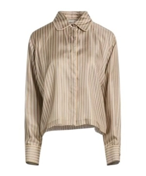 Max Mara Striped Collared Button-down Long-sleeve Shirt