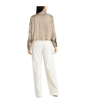 Max Mara Striped Collared Button-down Long-sleeve Shirt