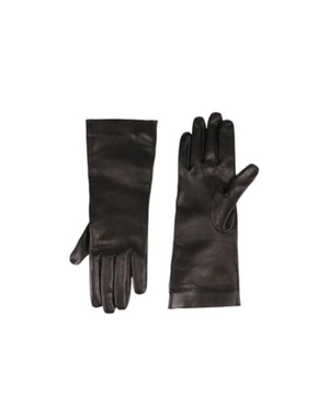 Saint Laurent Minimalist Solid-color Full-finger Gloves - Black