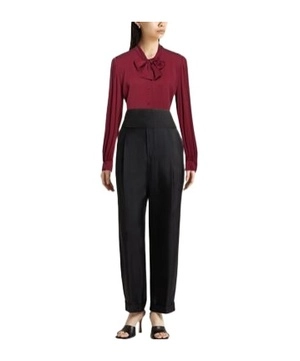 Max Mara Stand-collar Long-sleeve Blouse