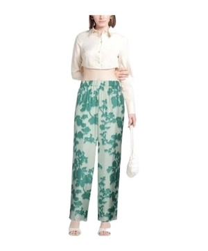 Max Mara Print Satin Wide-leg Trousers