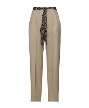 Saint Laurent Ankle-length Tailored Trousers With Fabric Tie Detail - Nude