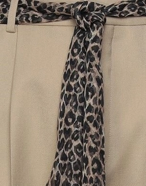 Saint Laurent Ankle-length Tailored Trousers With Fabric Tie Detail - Nude