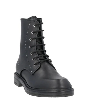 Max Mara Lace-up Leather Ankle Boots