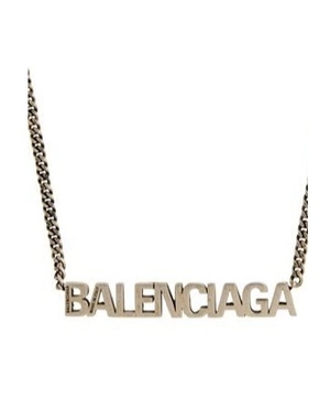 Balenciaga Vintage-finish Silver Curb Chain Necklace