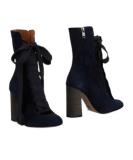 Chloé Suede Heeled Ankle Boots - Black