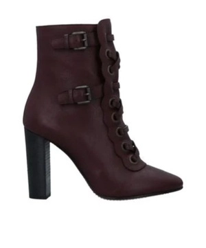 Chloé Solid-color Lace-up Ankle Boots