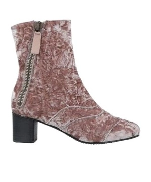Chloé Velvet Round-toe Ankle Boots - Multicolor