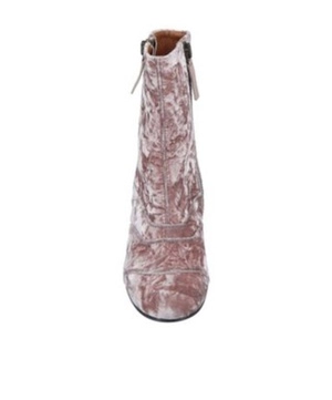 Chloé Velvet Round-toe Ankle Boots