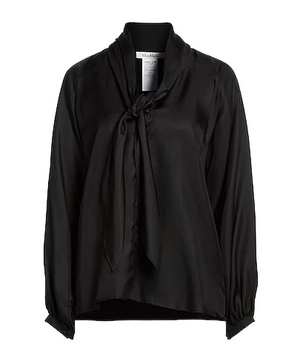 Max Mara Plain Colour Tops - Black