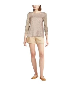 Max Mara Polka-dot Crew-neck Long-sleeve Top