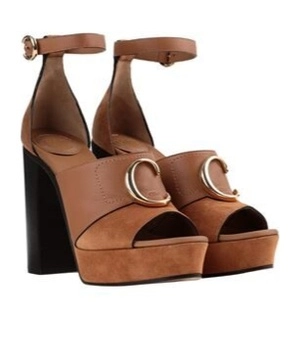 Chloé Round-toe Block-heel Sandals