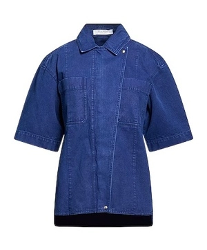 Max Mara Plain Colour Shirts - Blue
