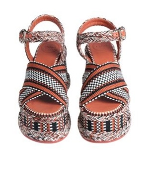 Chloé Multicolored Canvas Sandals