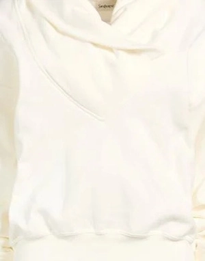 Saint Laurent Cuffed Long Sleeves Loose Solid Top