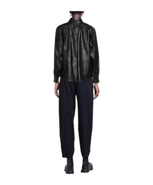 Isabel Marant Étoile Glossy Faux Leather Long-sleeve Shirt