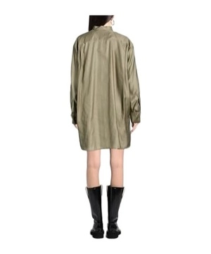Max Mara Stand-collar Button-down Long-sleeve Shirt