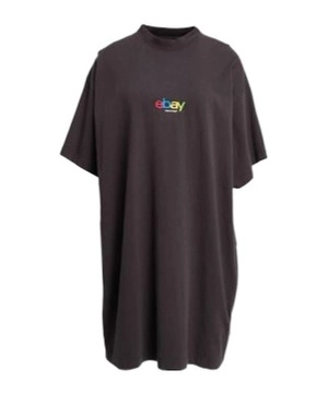 Balenciaga Mock Neck Short-sleeve Oversized Long Tee