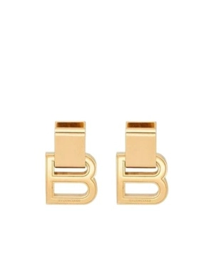 Balenciaga Three-dimensional Hollow Letter-shaped Earrings