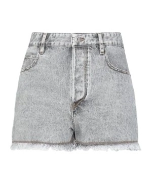 Isabel Marant Étoile Straight-leg Shorts With Frayed Raw Hem